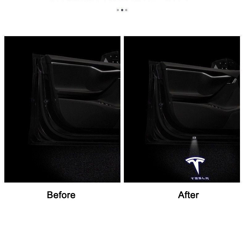 Tesla Model 3 Y Puddle Lights Projector Door Step Light Accessories In ...