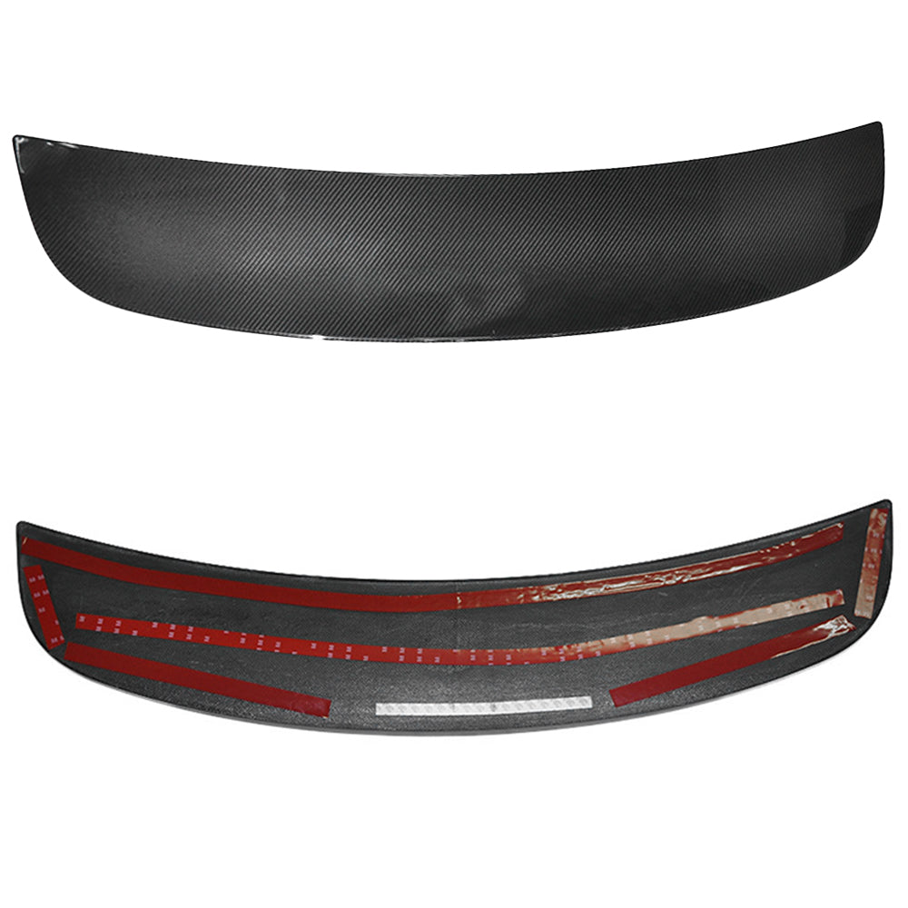 Evbase Tesla Model X Spoiler Wing Overlay Real Carbon Fiber Wrap Cover