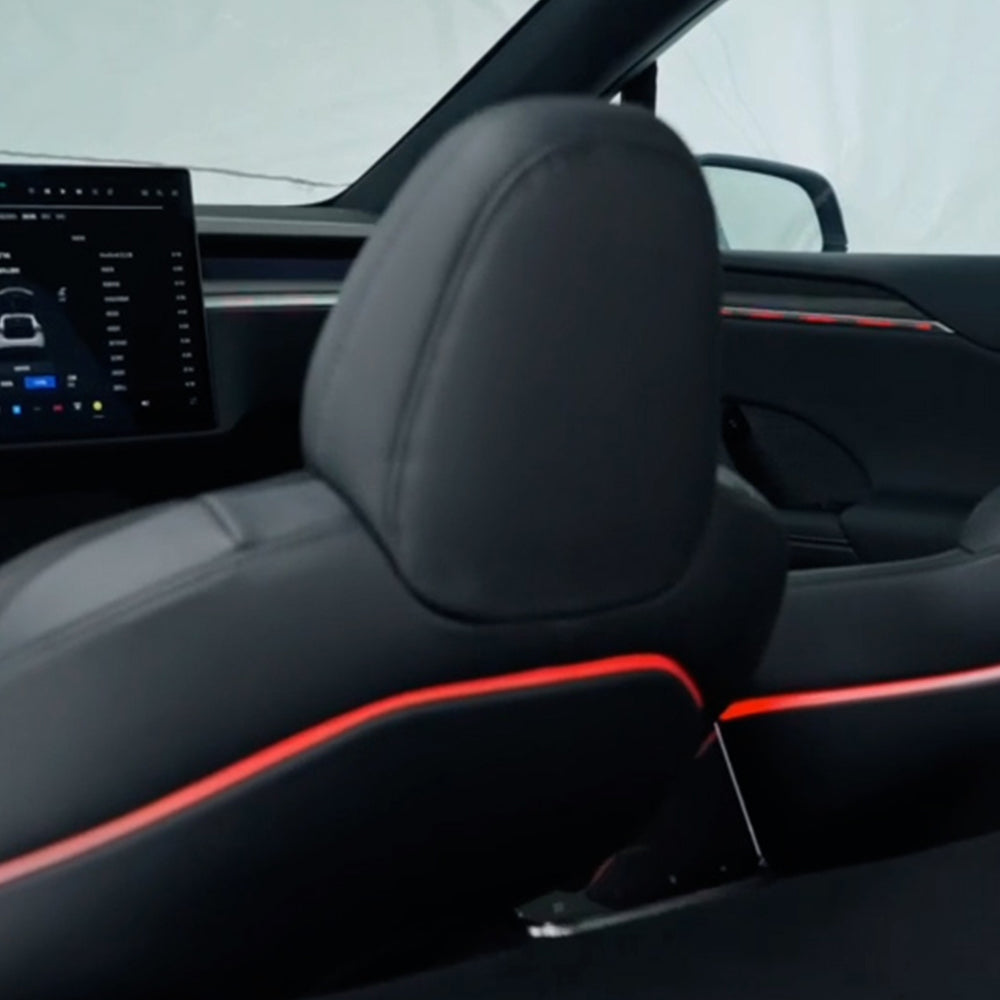 Tesla Model X Ambient Lighting Accessories Laser Carving RGB 128-Color ...