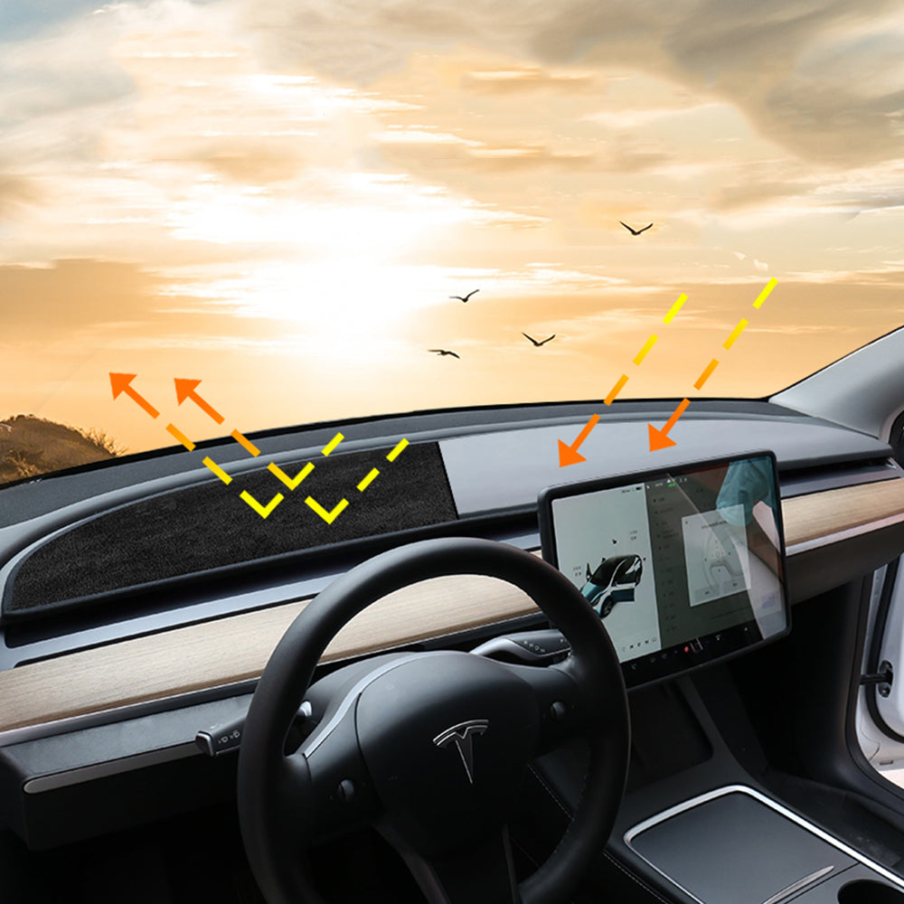 Tesla Model 3 Y Sunscreen Mat Instrument Panel Insulation Light Shield ...