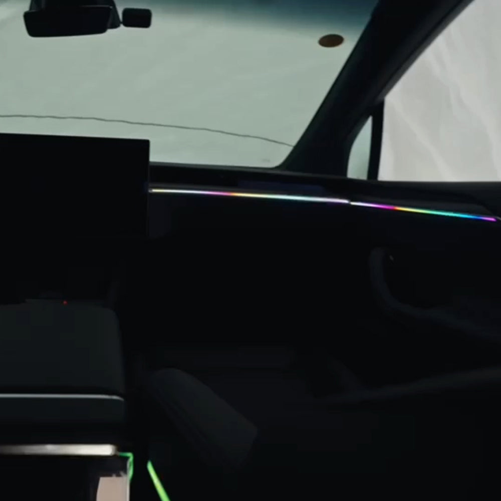 Tesla Model X Ambient Lighting Accessories Laser Carving RGB 128-Color ...