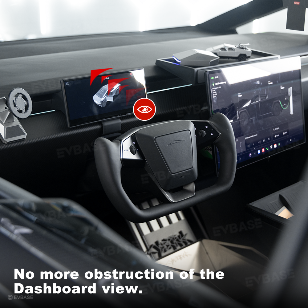 Cybertruck Yoke Steering Wheel Nappa Leather Real Molded Carbon Fiber ...