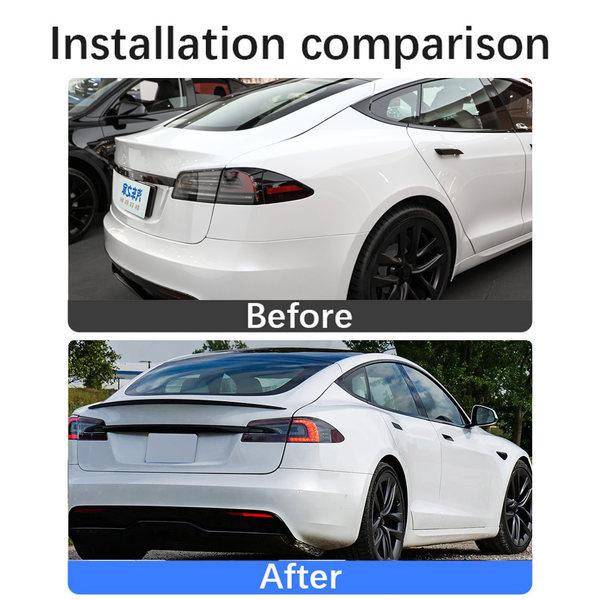 Tesla Model S Real Carbon Fiber Trunk Spoiler Wing Model S Accessories ...
