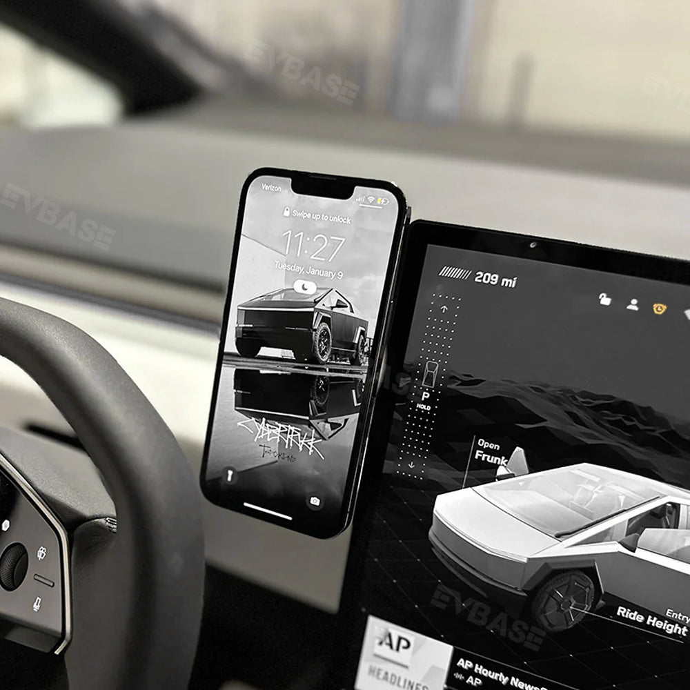 EVBASE Tesla Cybertruck Phone Holder Adjustable Magnetic Phone Mount C ...