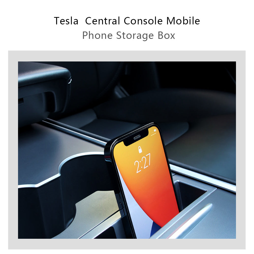 Tesla model 3 Y Central Console Mobile Phone Storage Box Armrest Box S ...
