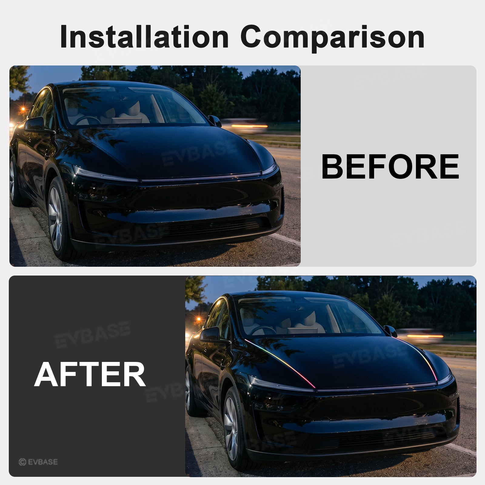 Model Y Juniper /3 Highland Front Hood RGB Ambient Lighting LED Light ...