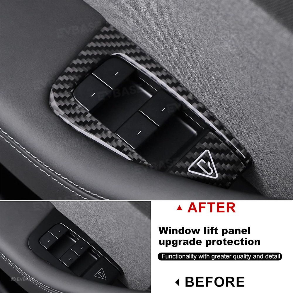 Model Y Juniper/ 3 Highland Window & Door Switch Panel Cover Carbon Fi ...