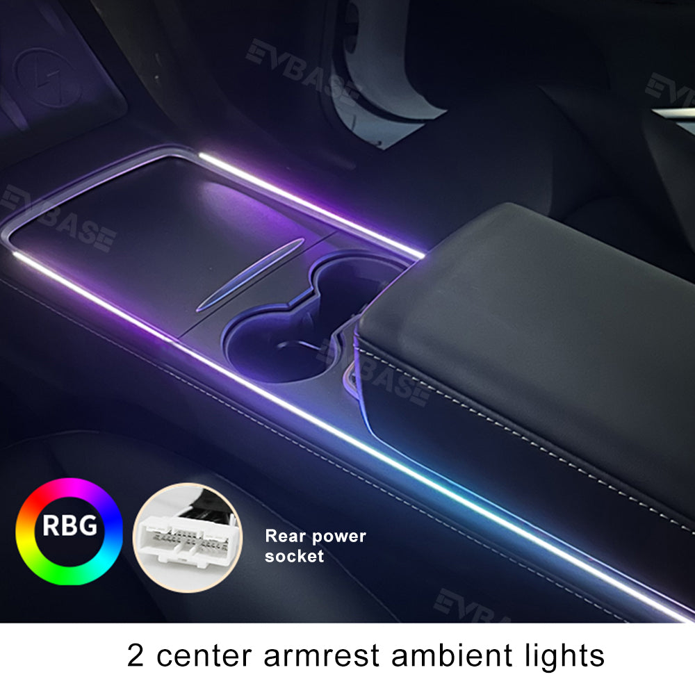 Model 3 Y Center Console Streamer Ambient Light Tesla Interior Light A ...