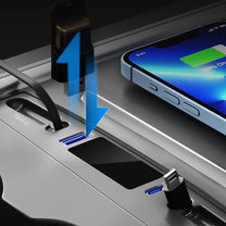 Tesla Model 3 Y Center Console USB C Multiport HUB Adapter With Retrac ...