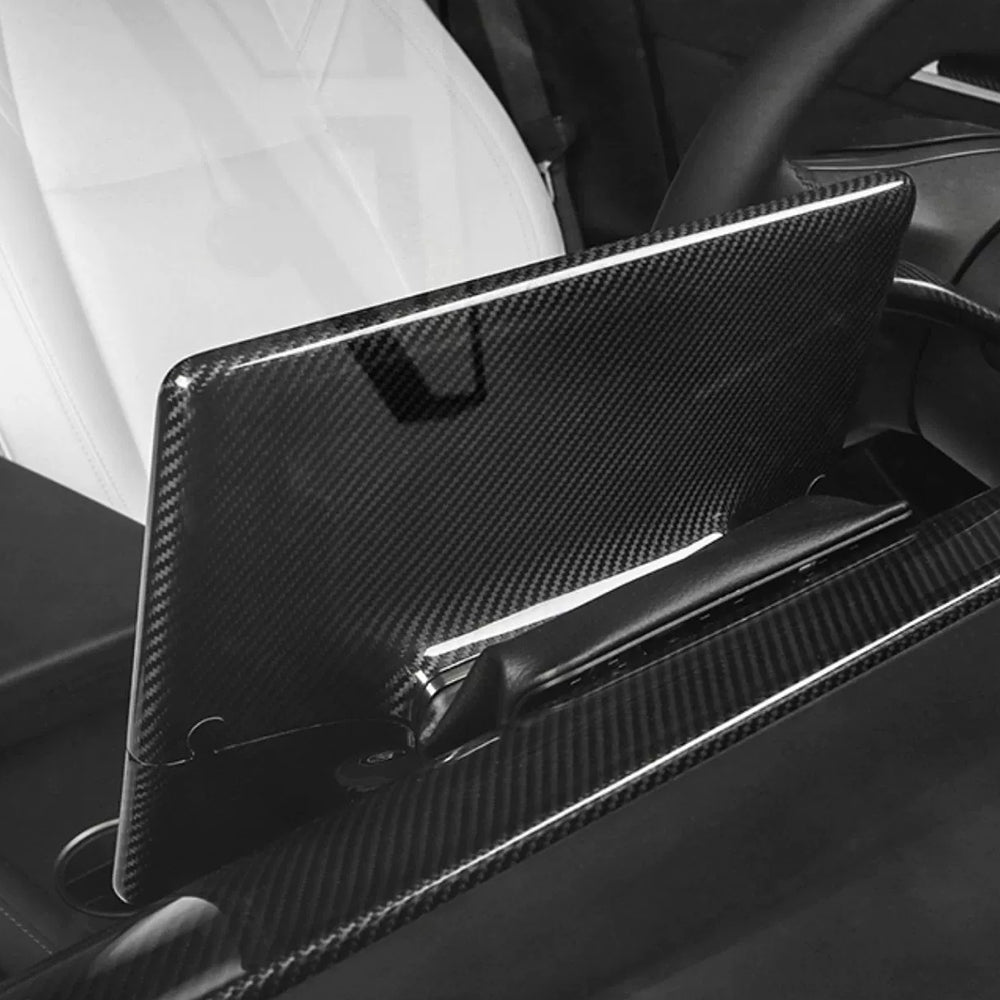 Model 3 Y Real Carbon Fiber Center Console Screen Cover Tesla Screen B ...