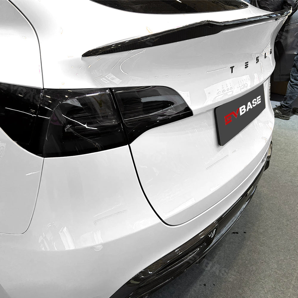 EVBASE Tesla Model Y Spoiler Real Carbon fiber Rear Trunk Lid Big Spor ...