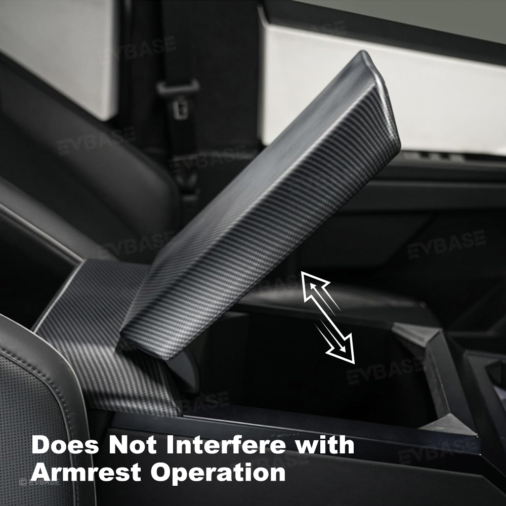 Cybertruck Armrest Cover Rear Screen Frame Cover ABS Carbon Fiber Styl ...