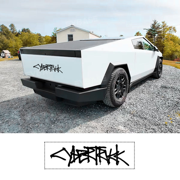 Tesla Cybertruck Tailgate Graffiti Logo Vinyl Decal Rear Trunk Accesso ...