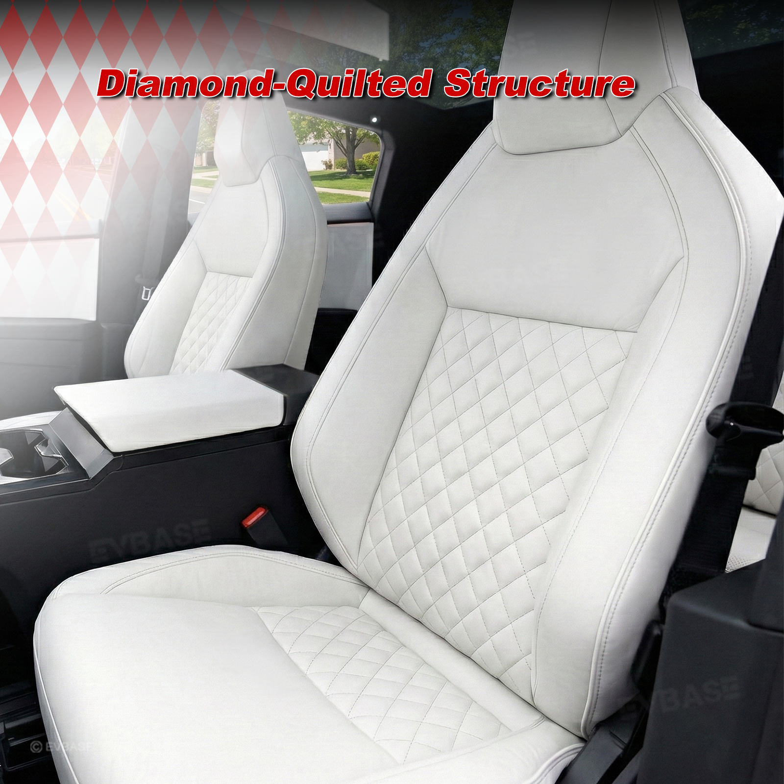 Cybertruck Seat Covers NAPPA Leather Custom Full Coverage Seat Protect ...