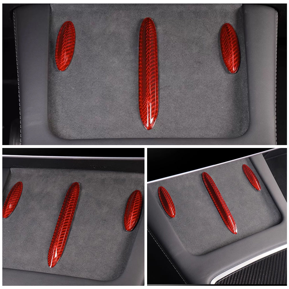 EVBASE Real Carbon Fiber Tesla Wireless Charging Pad Sticker Model 3 Y ...