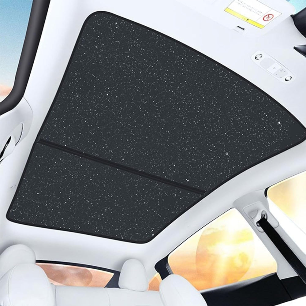 EVBASE Tesla Model Y Starry Sky Sunroof Sunshade with Silver Coated Cl ...