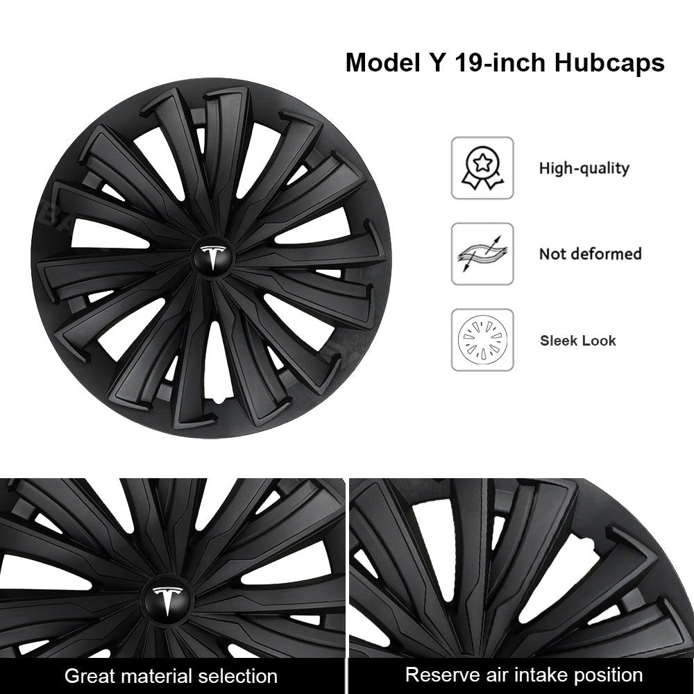 EVBASE Tesla Model Y Sport Wheel Covers 19 inch Hub Caps Replacement W ...