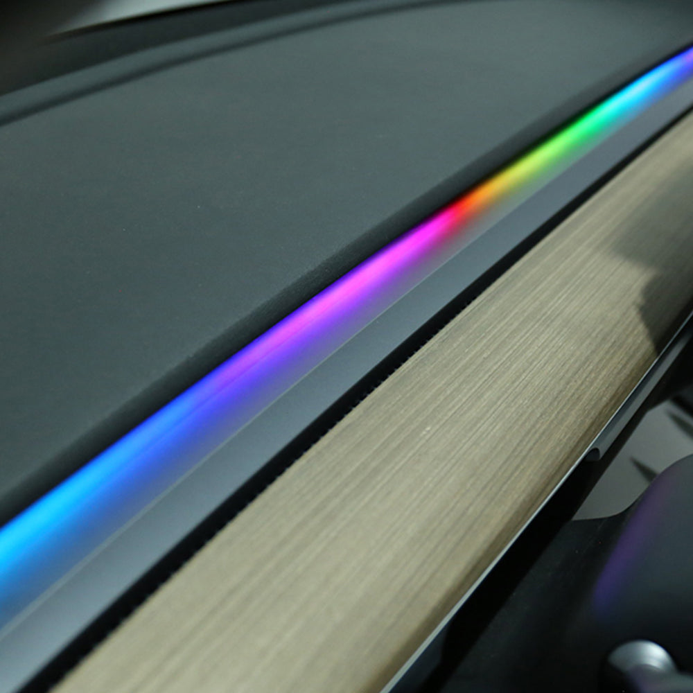 Tesla Model 3 Y Interior Ambient Light Below the Screen Dashboard Ligh ...