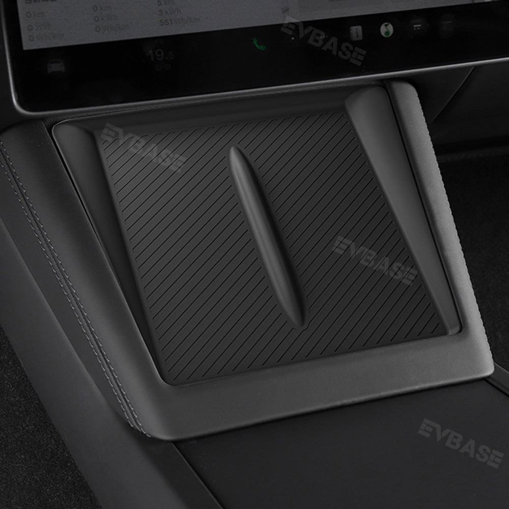 Model 3 Highland Wireless Charging Silicone Pad Tesla Center Console A EVBASE Premium EV Tesla Accessories
