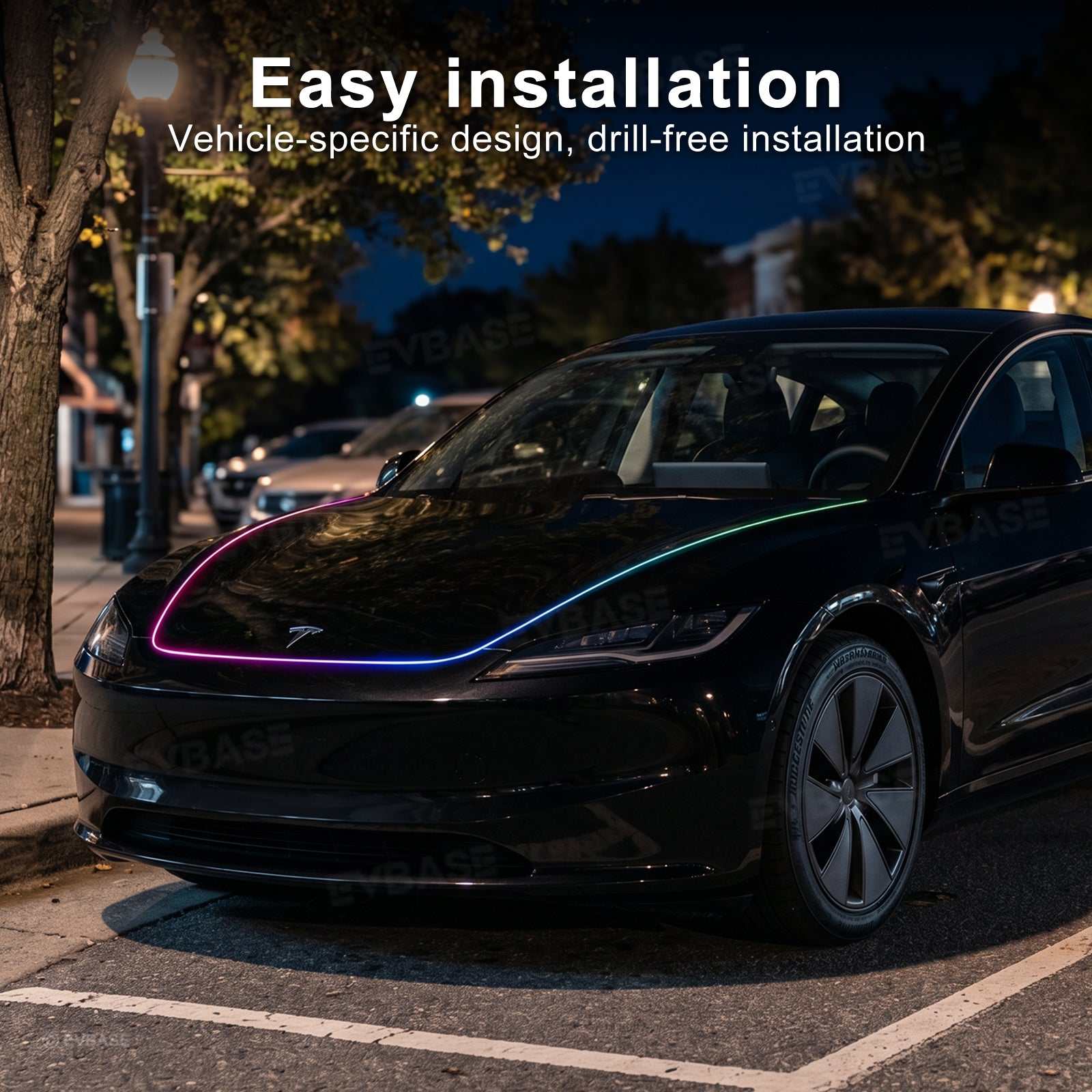 Model Y Juniper /3 Highland Front Hood RGB Ambient Lighting LED Light ...