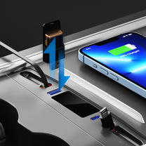 Tesla Model 3 Y Center Console USB C Multiport HUB Adapter With Retrac ...