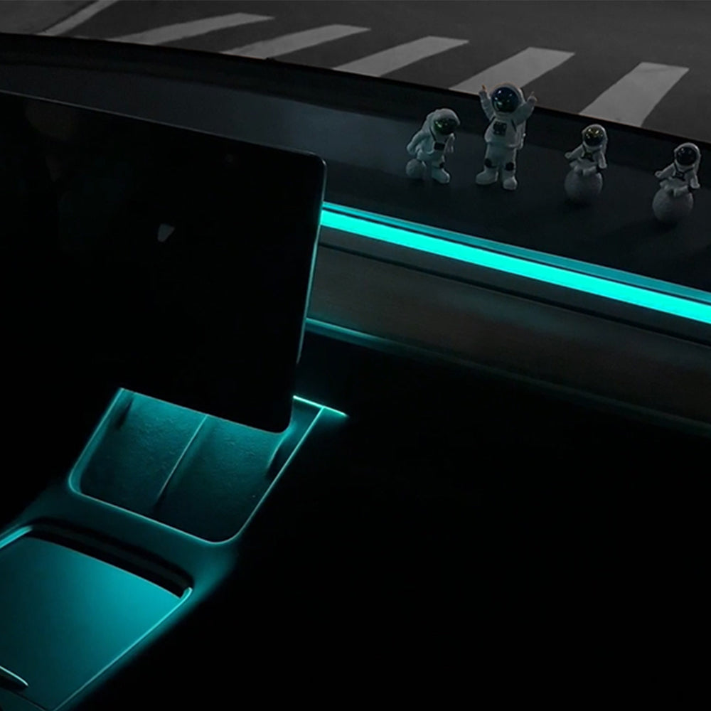 Tesla Model 3 Y Interior Ambient Light Below the Screen Dashboard Ligh ...