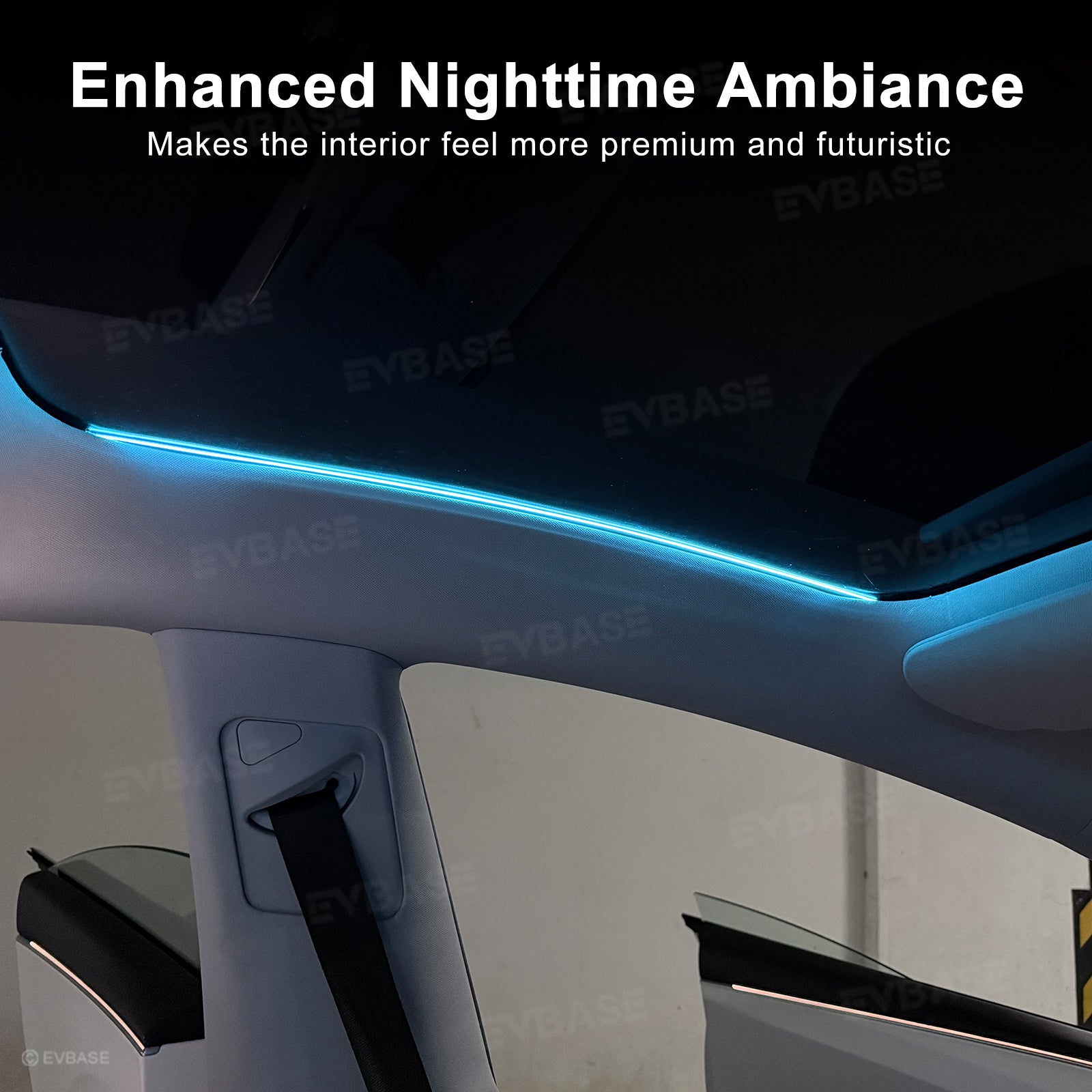 Model Y Juniper/ 3 Highland Roof Ambient Lighting 2.0 Sunroof Streamer ...