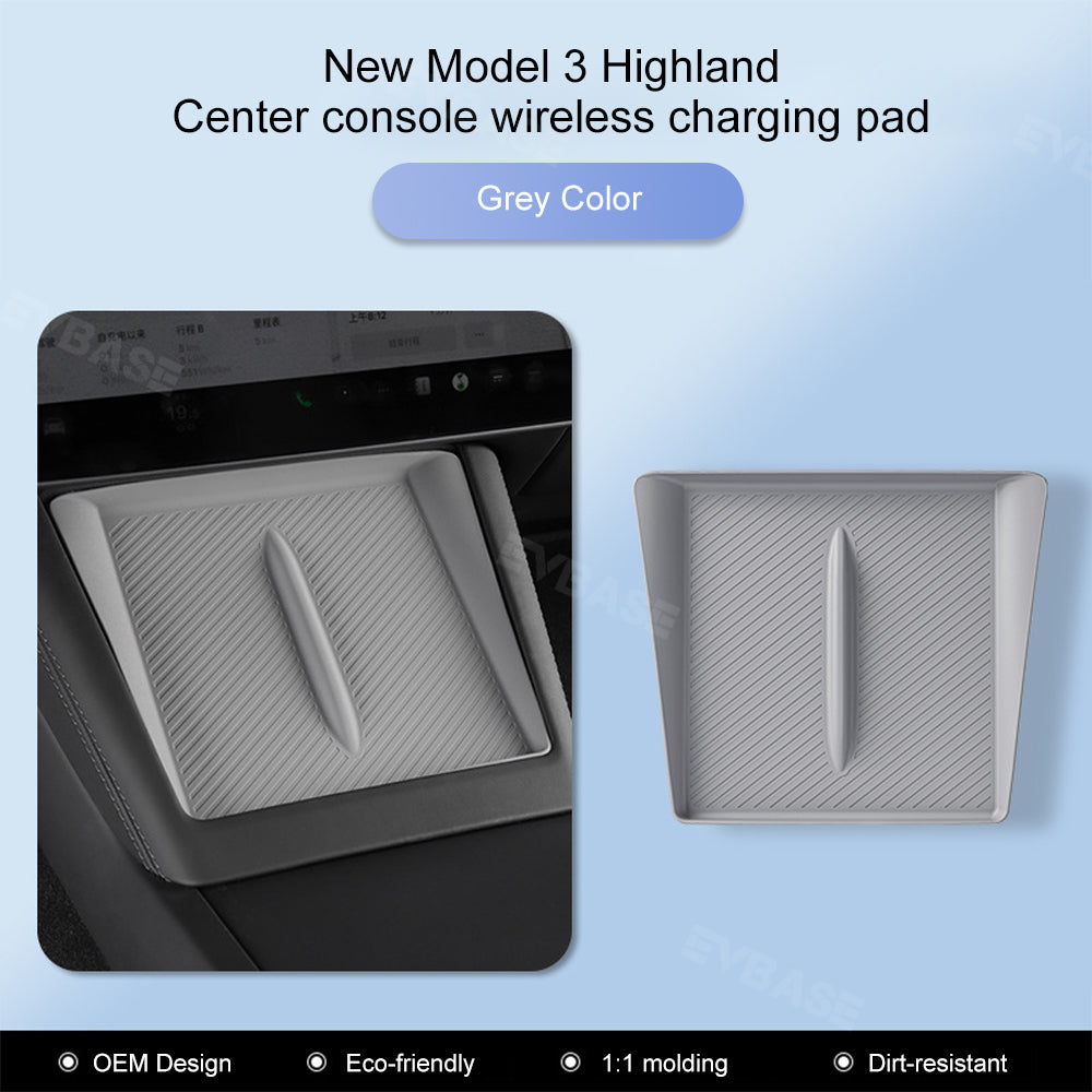 EVBASE Tesla Central Control Wireless Charging Silicone Pad Anti-Slip ...