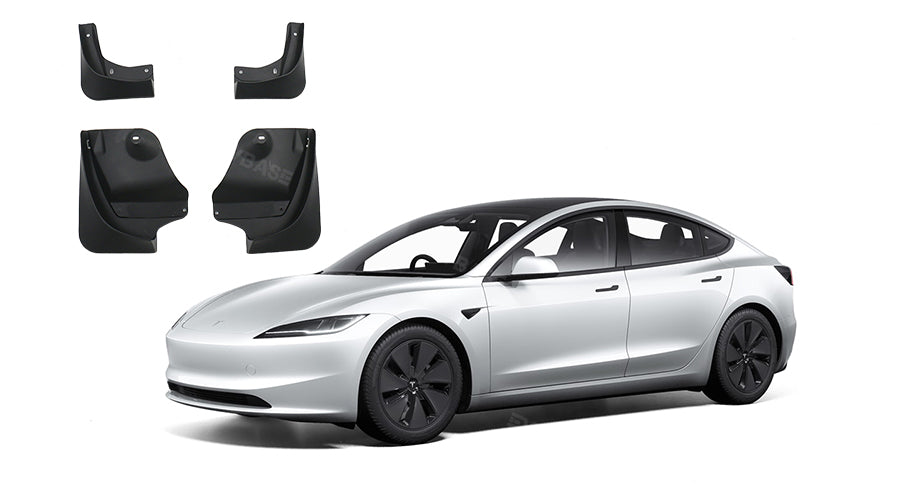 Tesla Model 3 Highland Mud Flaps No Drill Mudguards OEM Style Splash G ...