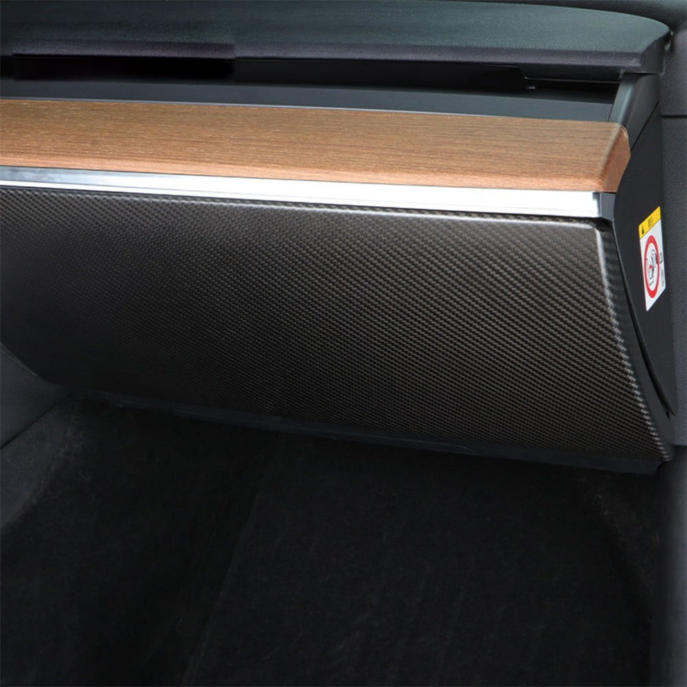 Model 3 Y Glove Box Cover Real Carbon Fiber Tesla Glove Box Decorative ...