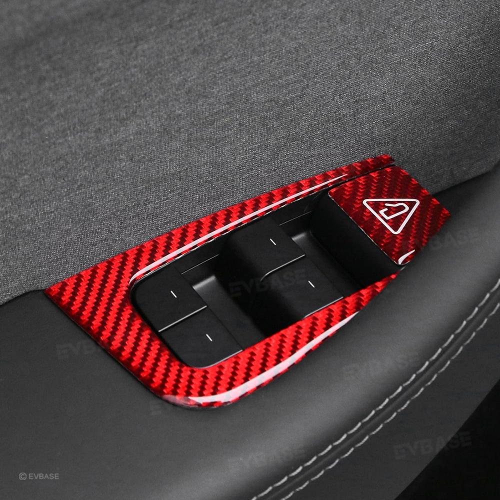 Model Y Juniper/ 3 Highland Window & Door Switch Panel Cover Carbon Fi ...