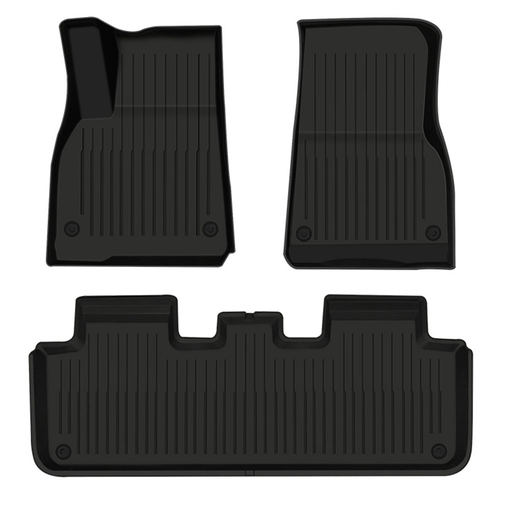 Tesla Model 3 Y Floor Mats 3D TPE Anti-Slip Waterproof All Weather Tes ...