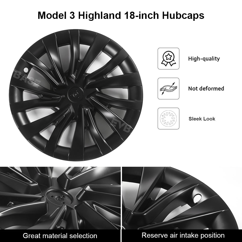 Tesla Model 3 Highland Wheel Covers 18 Inch Hub Caps Sport Wheel Caps ...