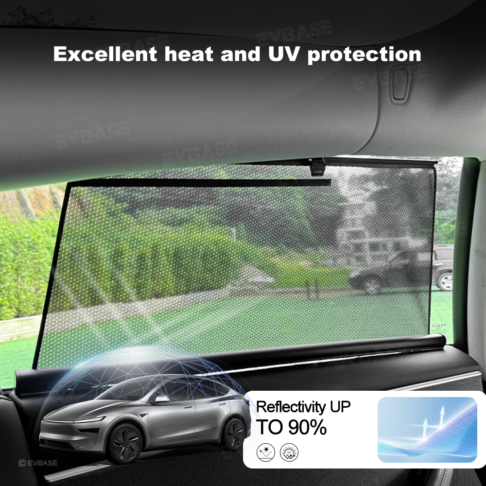 Model 3/Y Side Window Shade Custom Retractable Front & Rear Window Sun ...