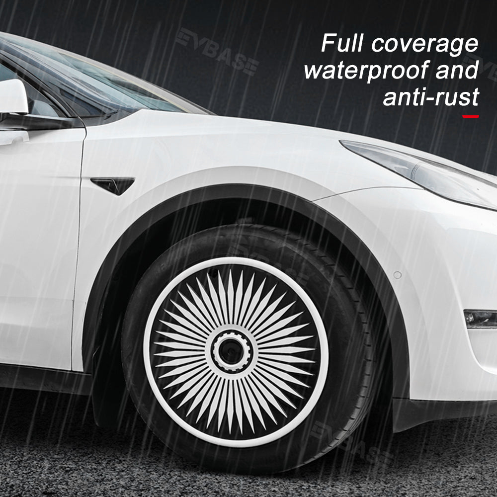 Tesla Model Y Wheel Covers 19 Inch Hubcaps Land Rover Style Rim Covers ...