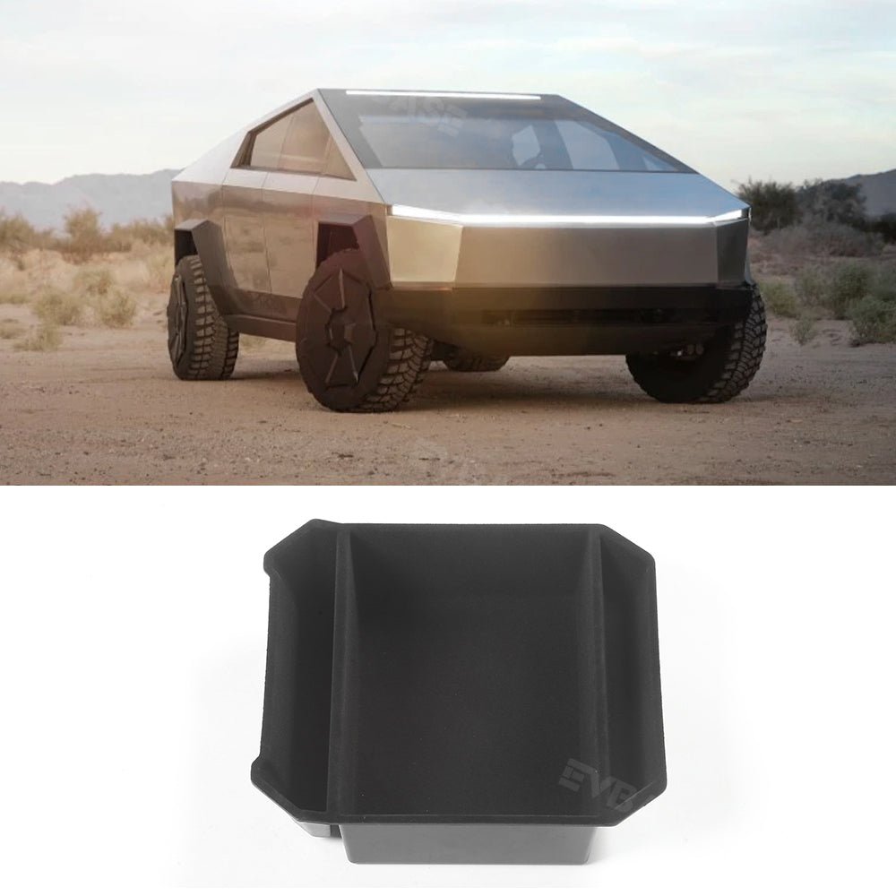 Tesla Cybertruck Armrest Box Organizer Storage Box ABS Flocked Liner C ...