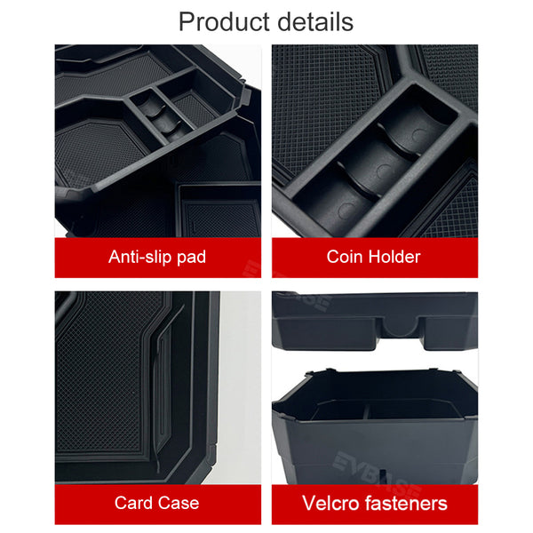 Tesla Cybertruck Armrest Organizer ABS Center Console Storage Box Tray ...