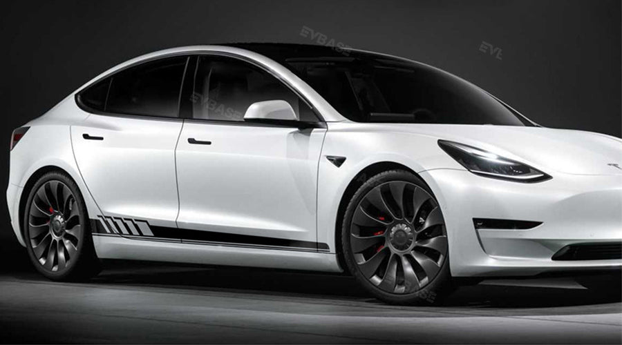 EVBASE Side Skirt Decals DIY Stickers Body Side Racing Stripe Stickers ...