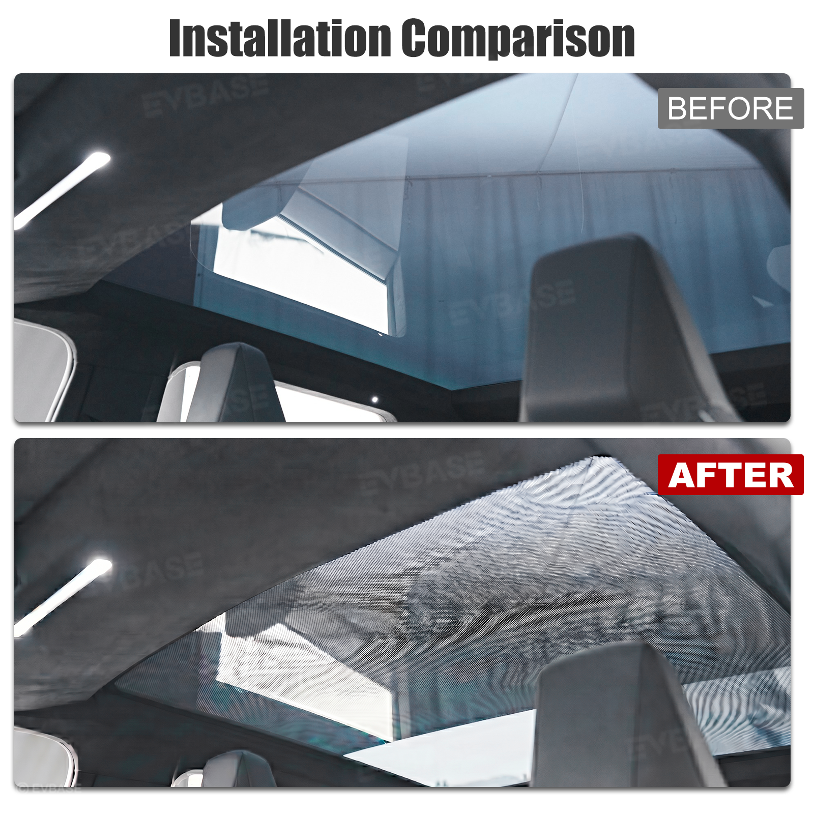 Cybertruck Glass Roof Sunshade OEM-Style Roof Shade Heat Insulation UV ...