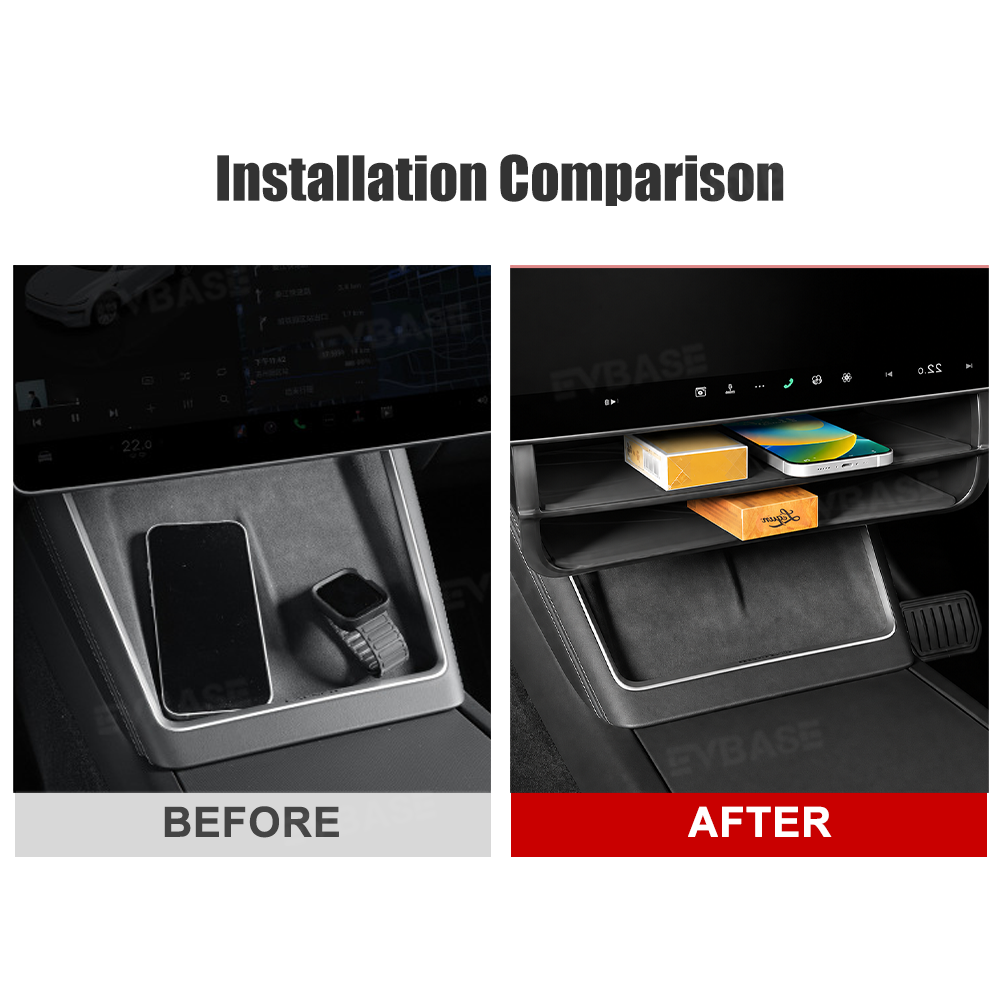 Model Y Juniper/ 3 Highland Under Screen Storage Organizer Dual-Layer ...