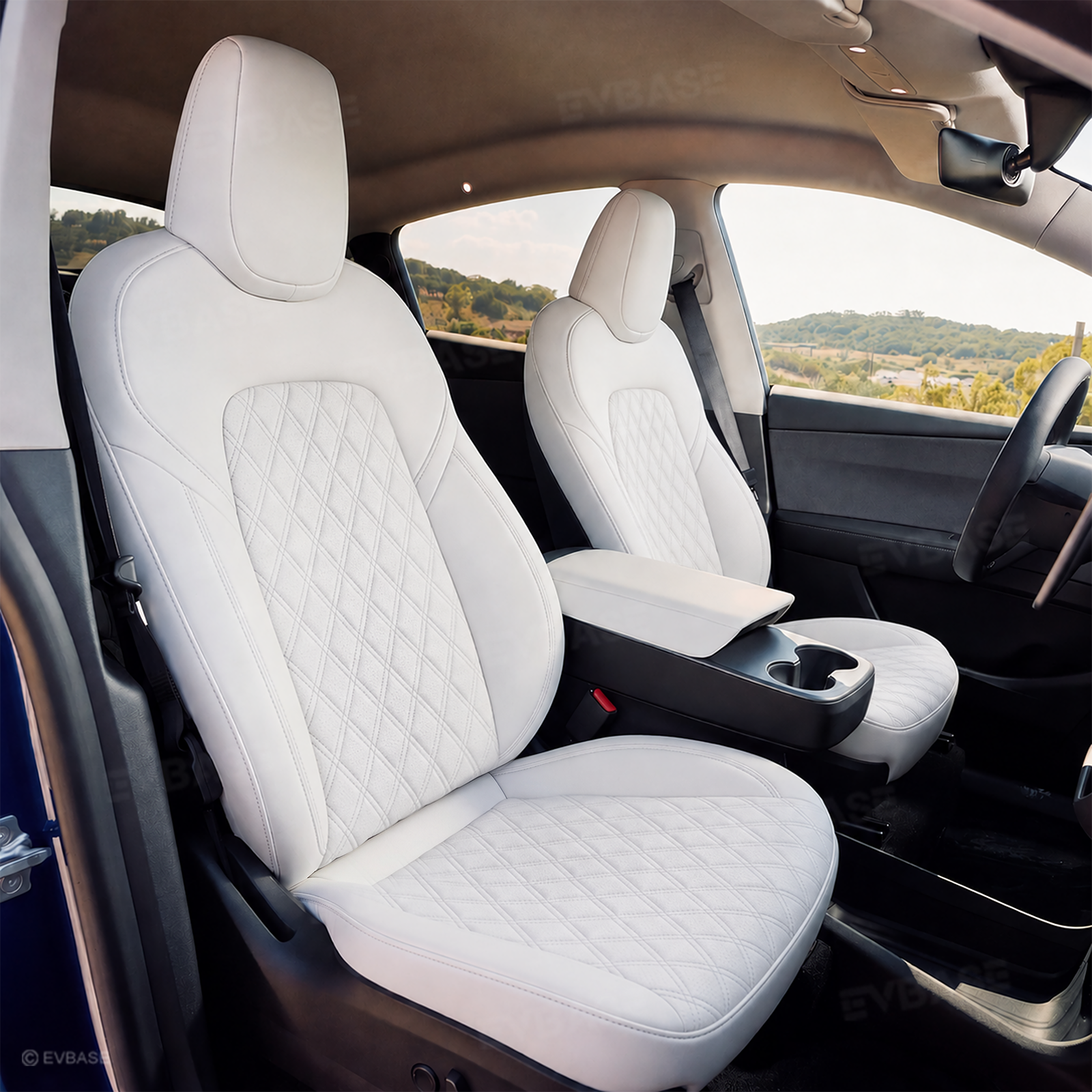 Model Y Juniper Seat Covers NAPPA Leather Seat Protector with Double-S ...