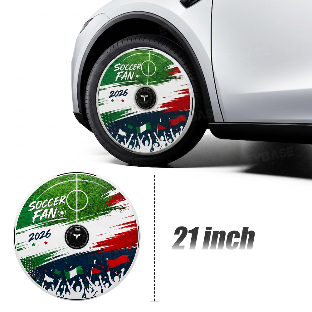 Model Y Juniper Aero Wheel Covers International Soccer Style Hubcaps f ...