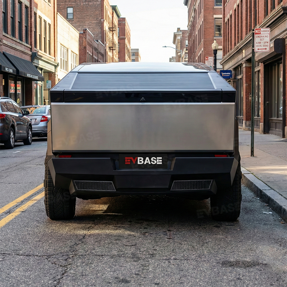 Cybertruck Rear Bumper Honeycomb Mesh Trim Cover ABS Carbon Fiber Styl ...