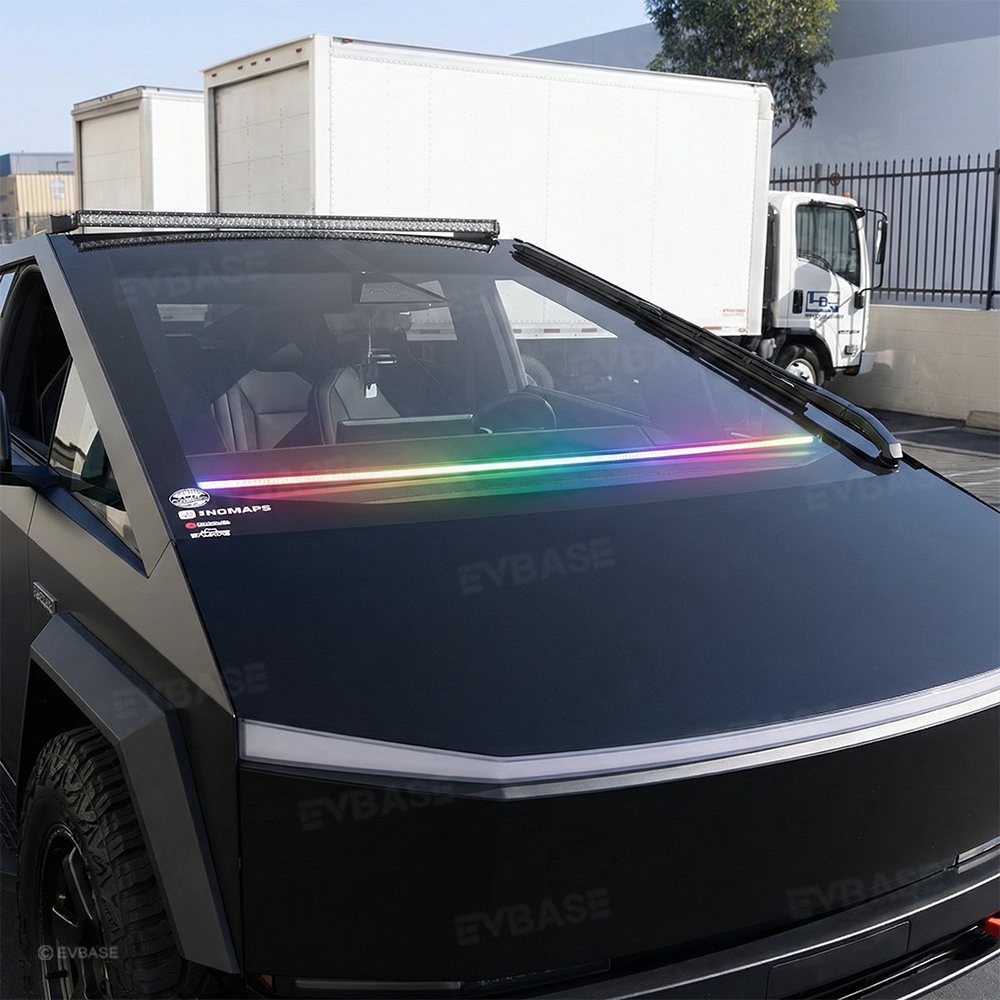 Cybertruck Dashboard Windshield Ambient Lighting RGB Streamer Interior ...