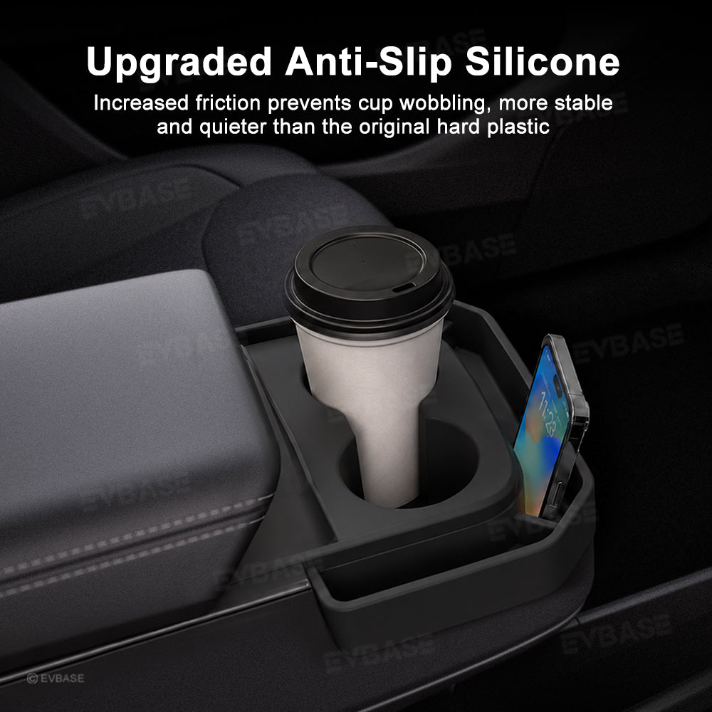 Model Y Juniper Standard Silicone Cup Holder Organizer Anti-Rattle Cen ...