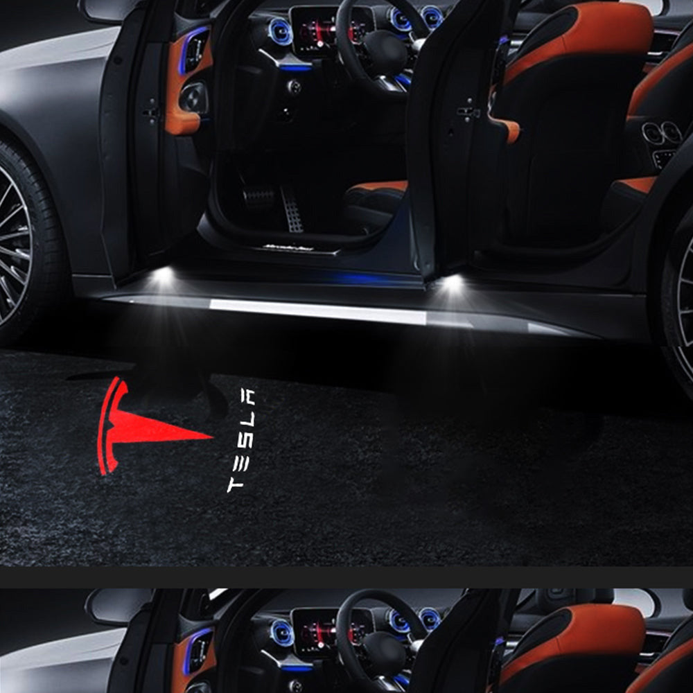 Tesla Model 3 Y Puddle Lights Projector Door Step Light Accessories In ...