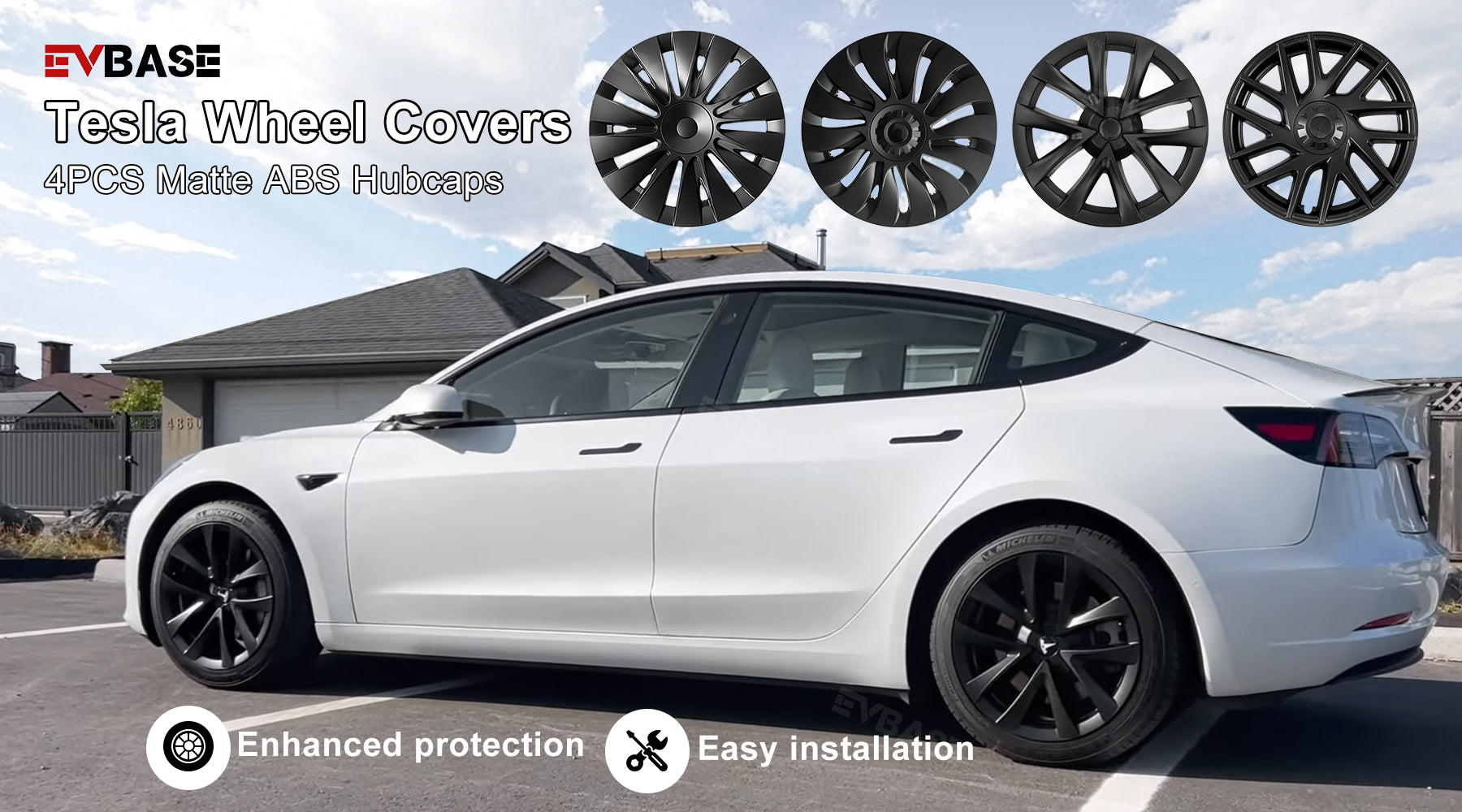 EVBASE Tesla Wheel Covers - EVBASE-Premium EV&Tesla Accessories