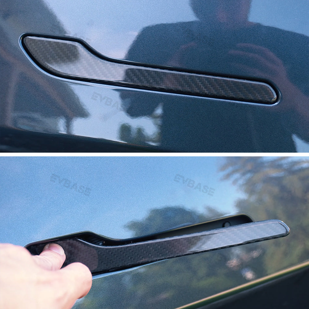 EVBASE Carbon Fiber Tesla Door Handle Cover For Model 3 Y EVBASE Premium EV Tesla Accessories