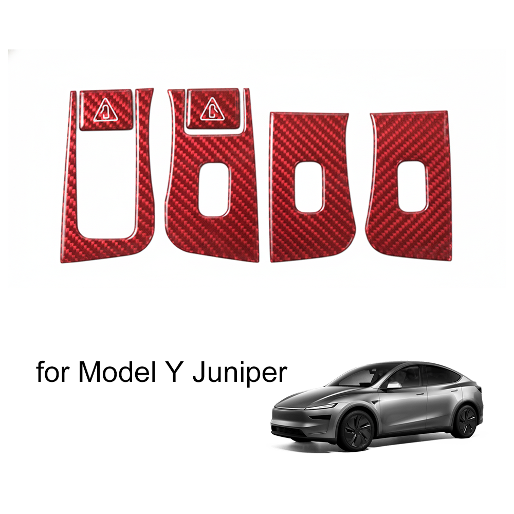 Model Y Juniper/ 3 Highland Window & Door Switch Panel Cover Carbon Fi ...