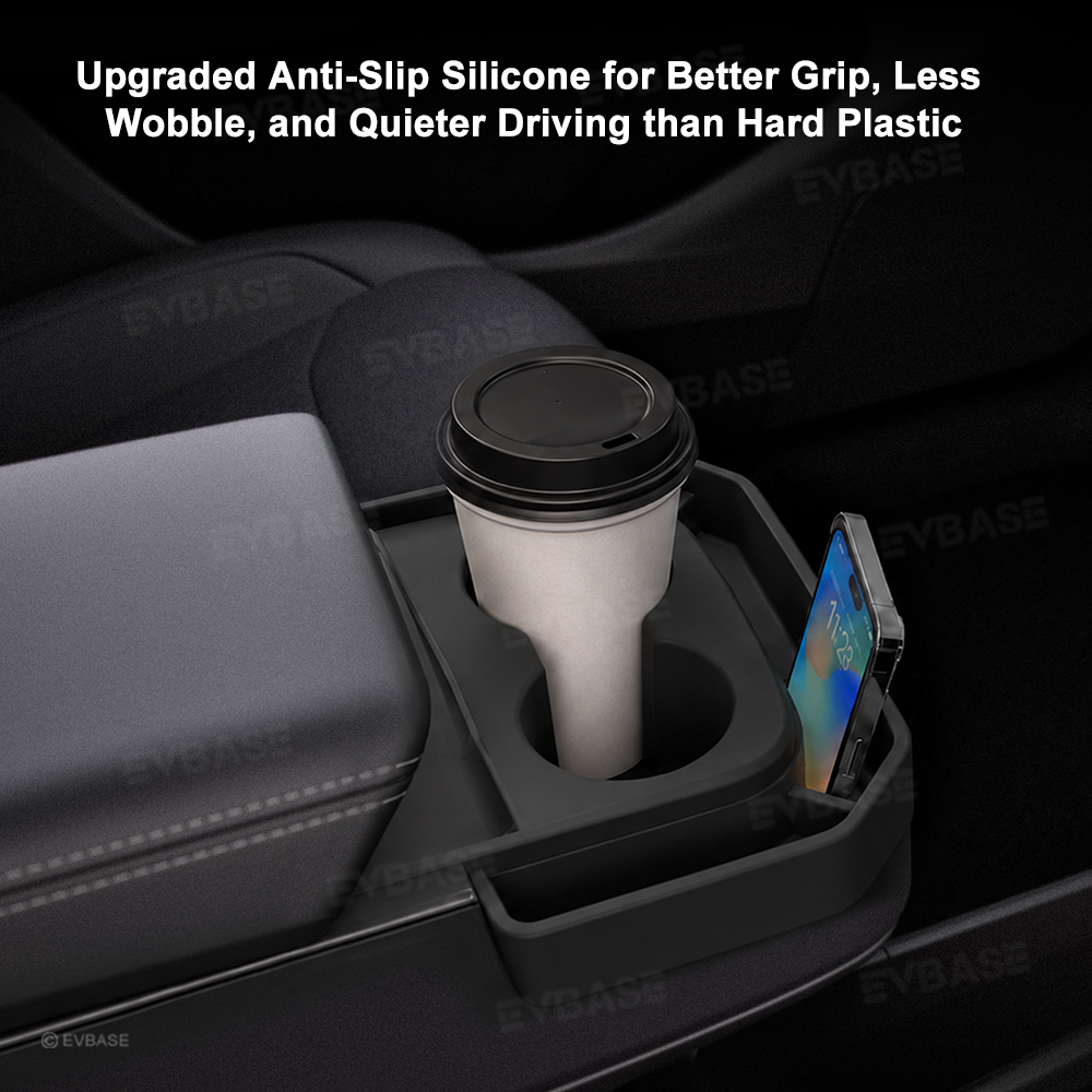 Model Y Juniper Standard Silicone Cup Holder Organizer Anti-Rattle Cen ...